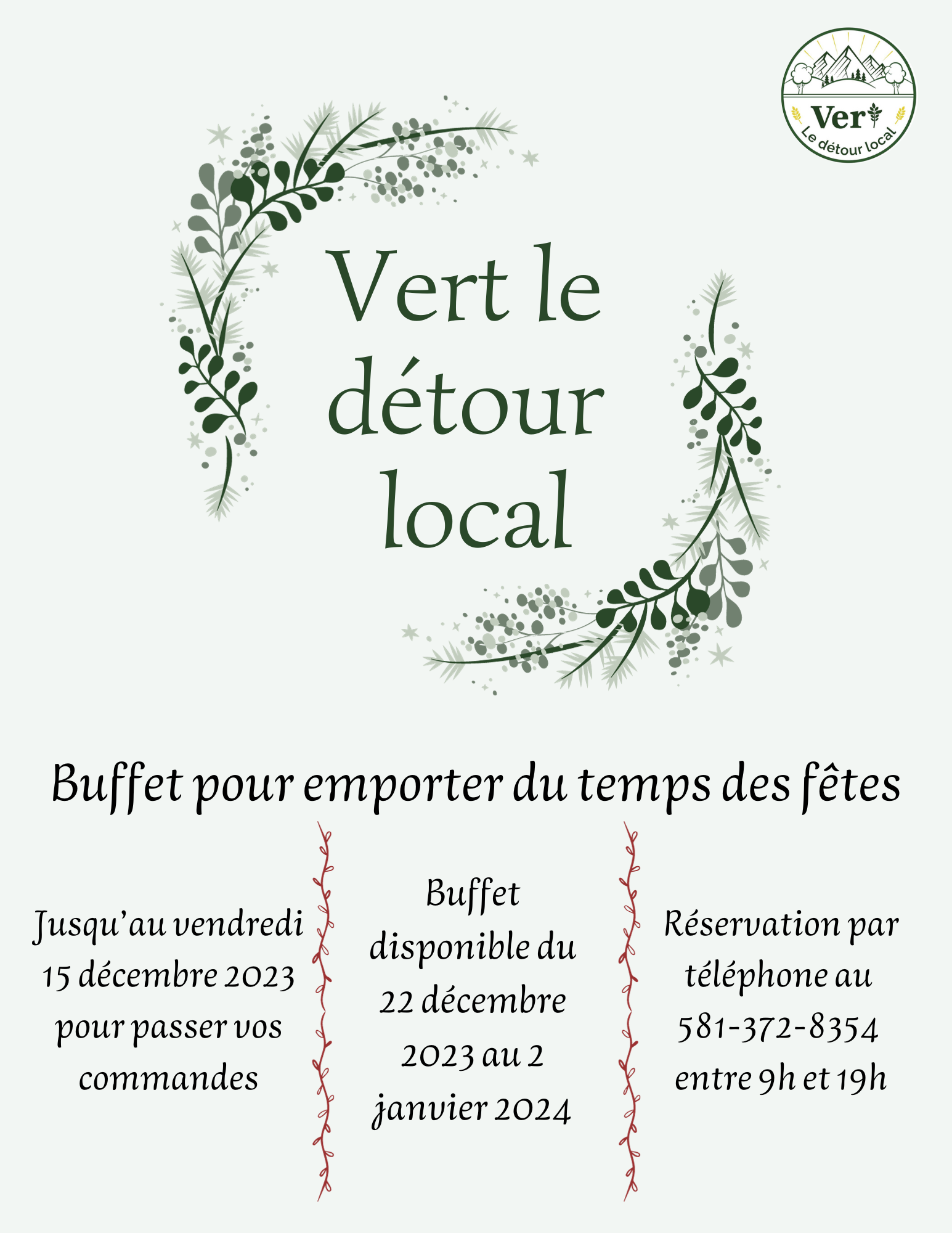 Vert le Détour Local - Restaurant | Saint-Robert-Bellarmin